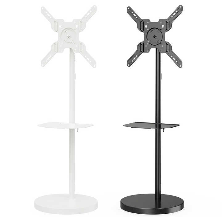 17-55 inch TV Mount&cart White Monitor Floor Stand Hold Up to 30kg For ...