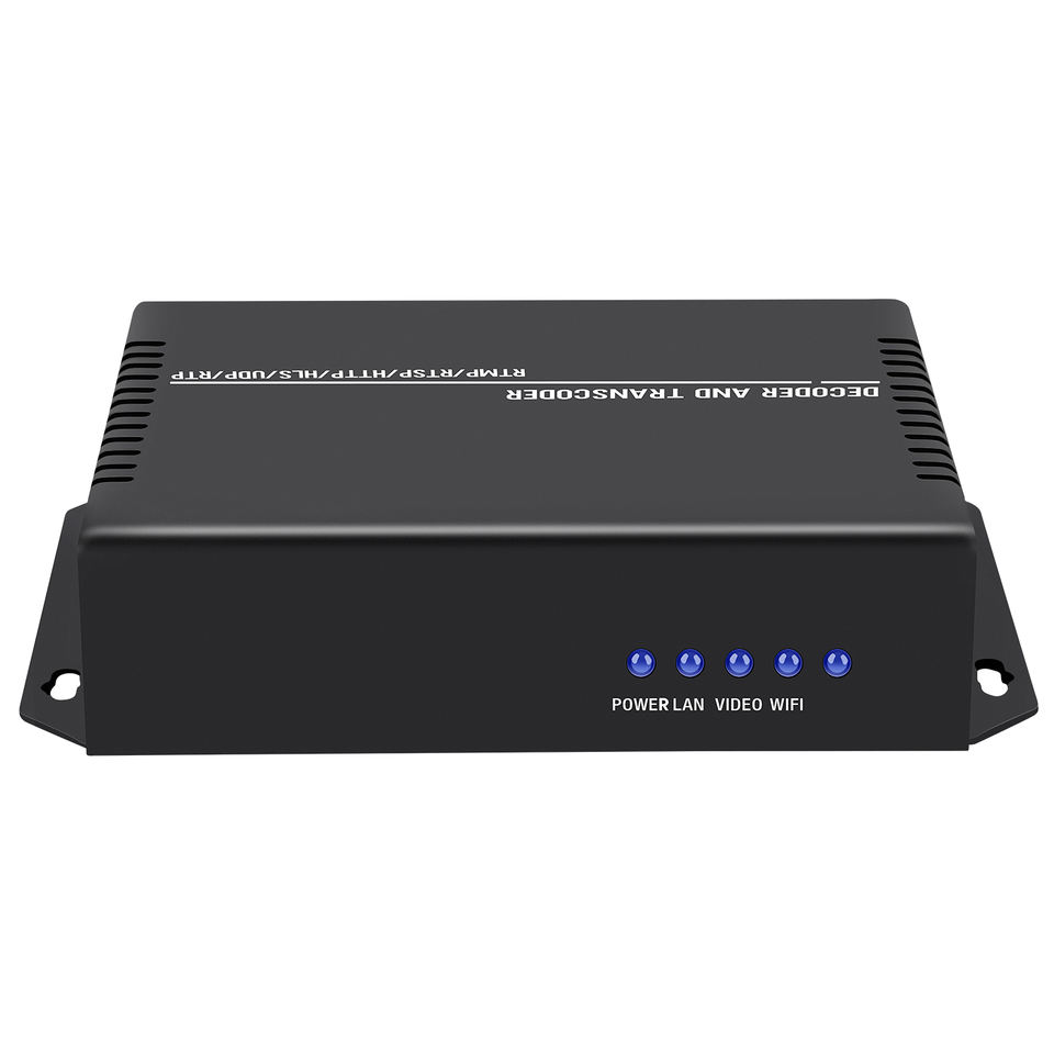 HEVC H.265 H.264 4K FHD IP to IP Video Transcoder for IP Cameras