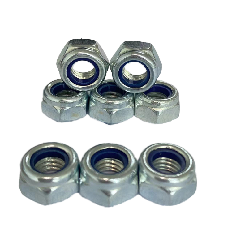 For MALAXY Low Profile Nylock Carbon Steel Zinc Plated Hexagon Stop Lock Nuts Metric Din 985 ...