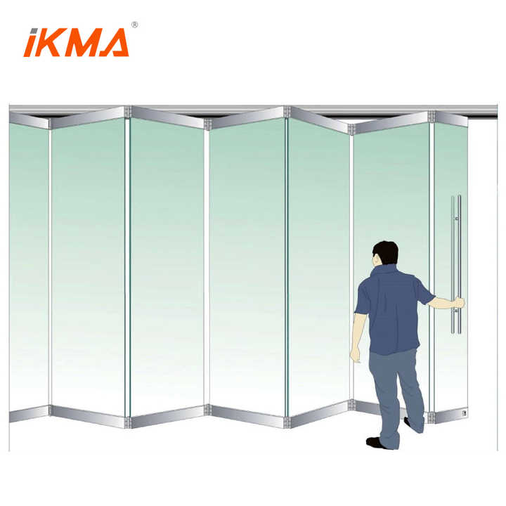 IKMA Bi-Fold Coplanar Sliding System - Frameless Doors