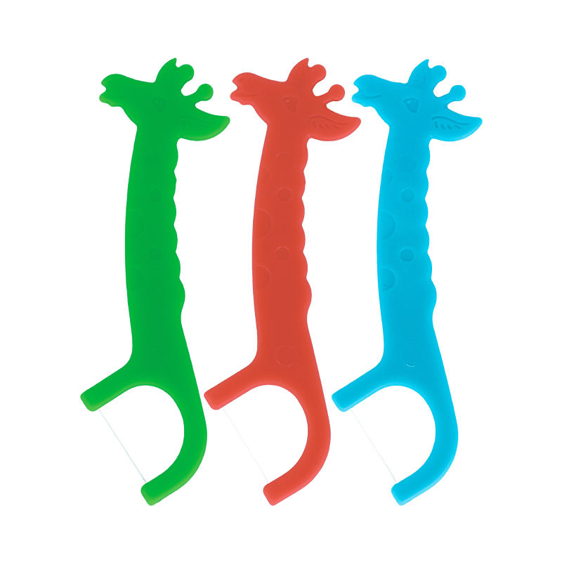 Cute Giraffe-Shaped Children Floss Picks 36-count with Bubble Gum ...