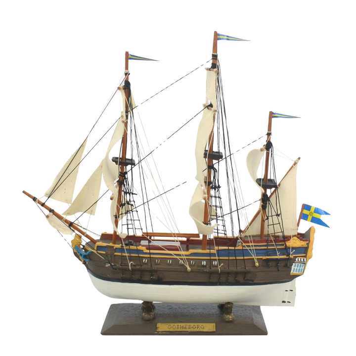 Poly Resin Handcrafted Model ship Gotheborg of Sweden Swiss boat scale ...