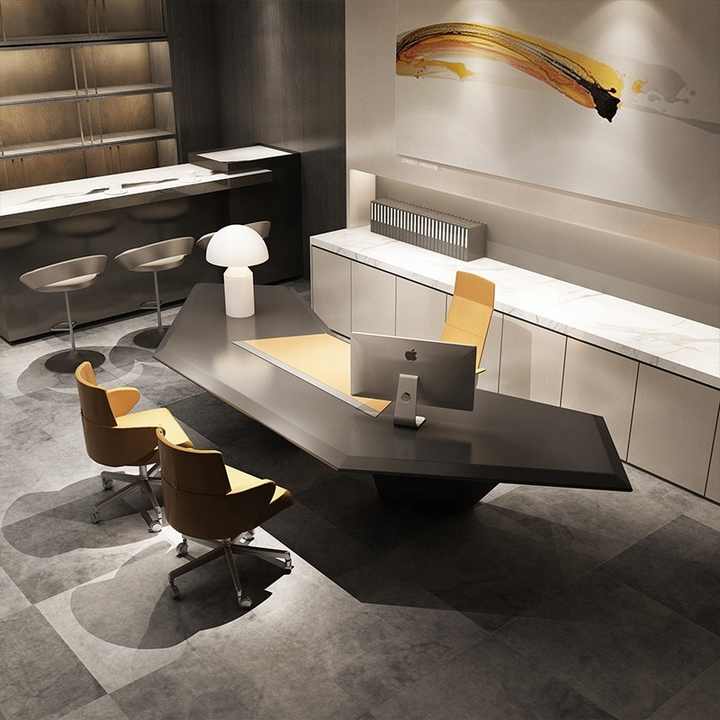 L-shaped Office Desk - Simple Modern Office Furniture