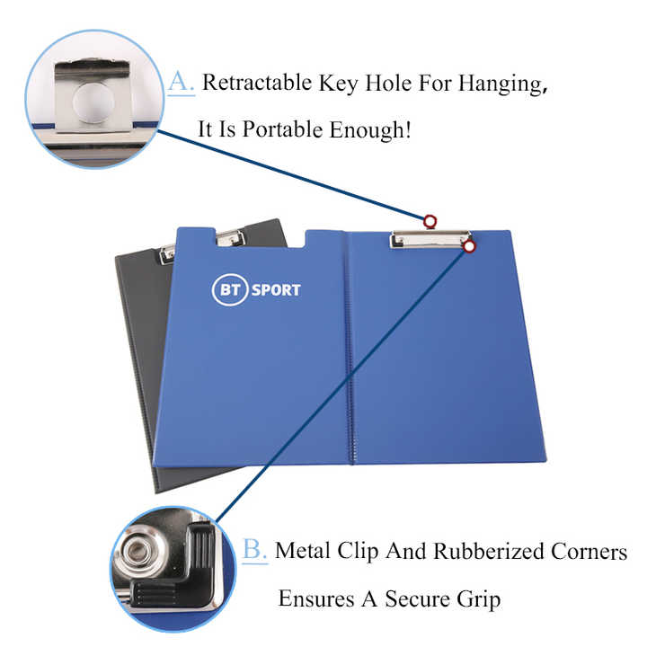 High Quality A4 Size PVC Clipboard Cover Folder Double Fold PVC ...