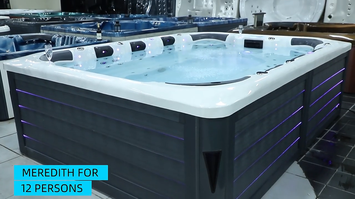 Luxury 12 Person Acrylic Hot Tub - Cost-Effective Spa with Modern ...