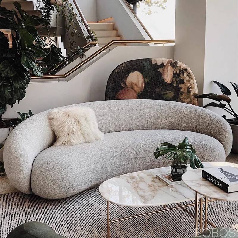 Nordic Creative Special Shape Grey Color Sofas Set Internet Celebrity ...