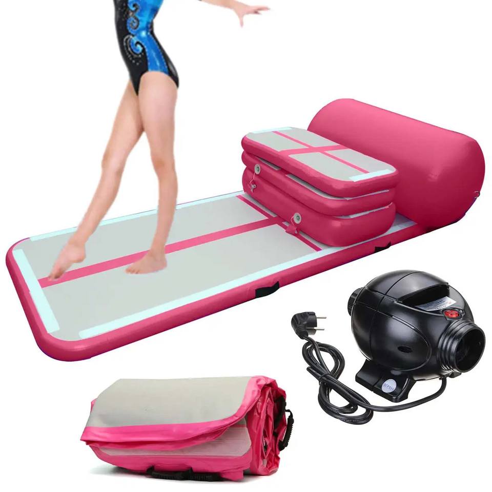 Inflatable PVC Gymnastics Tumbling & Yoga Training Mattress Durable ...