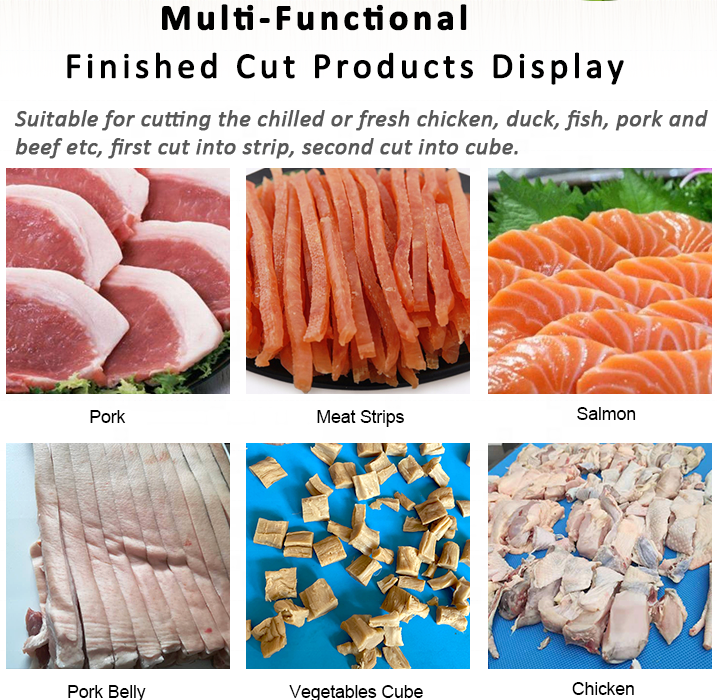 50cm Conveyor Bandwidth Fresh Meat Strip Machine Chicken Meat Cutting Machine Fish Meat Cutting Machine