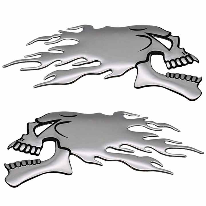 Custom Motorcycle Logo Stickers - Flame Decals & Skulls
