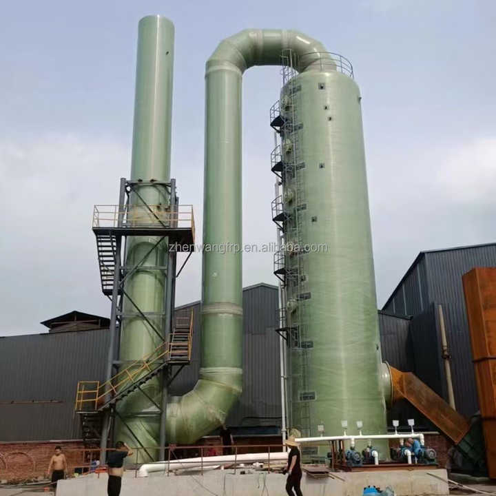 Frp Scrubbing Tower Fiberglass Purification Towert Grp Absorption Tower ...