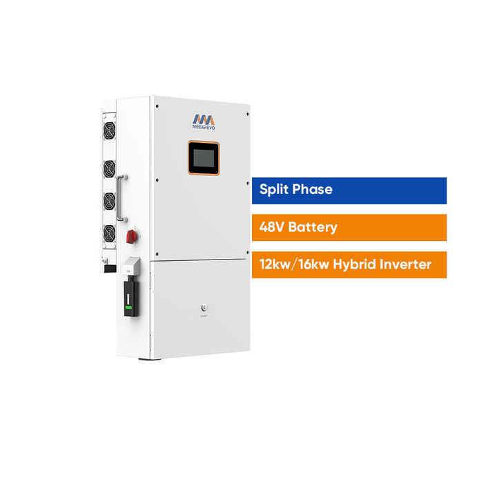Megarevo Hybrid Inverter US Version 12KW/16KW Dual Split Phase 120V ...