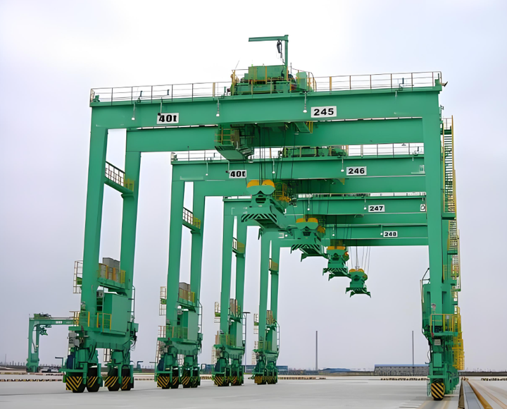 Outdoor Container Gantry Crane 100T Remote Monitoring System Windproof ...