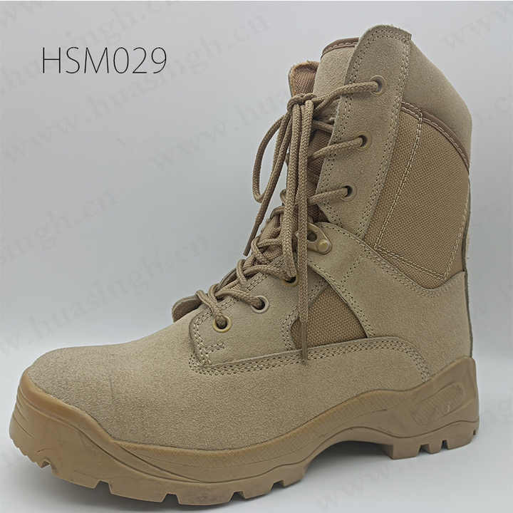 LXG,Classic Look Sand Color Combat Boots with Dagger Bag Impact-proof ...