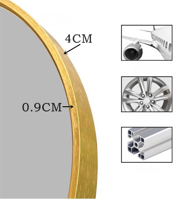 Custom Vintage Arch Metal Gold Frame Mirror - Full Length