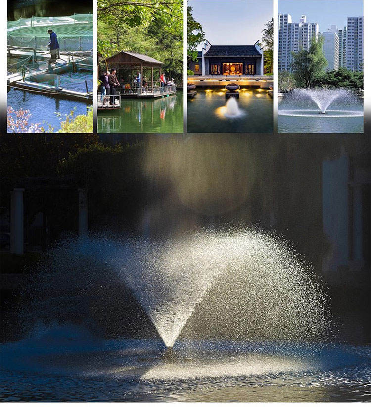 Lake Floating Water Fountain Color Customize Stainless Steel Floating ...