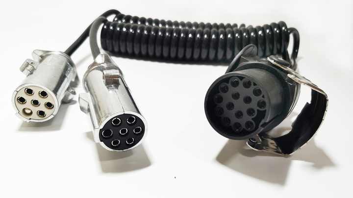 Truck and Trailer 15 Core Cable Brake System One To Two 7 Core Spiral ...
