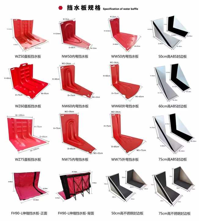 ABS Movable Portable Water Flood Barrier - Control Floodwater