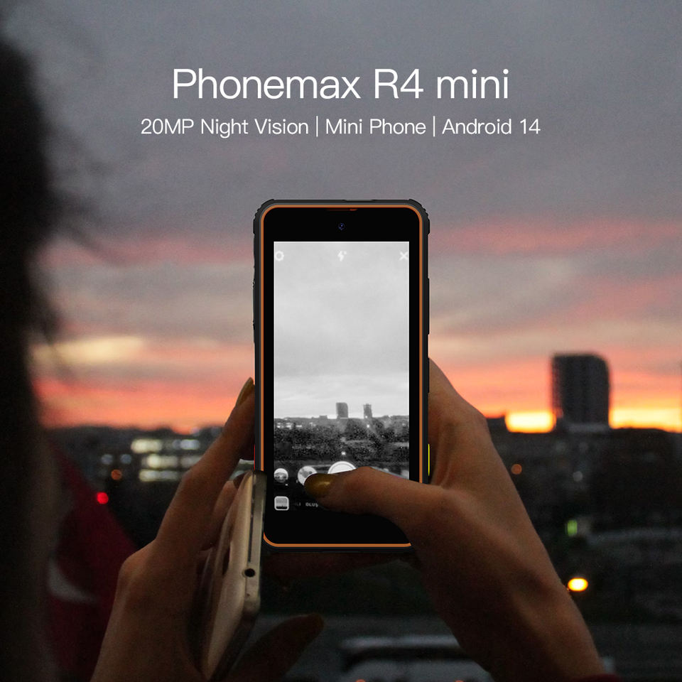 2024 Mini Rugged Smartphone - 4'' Display, 4GB RAM, Android 14, Night ...
