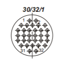 Russian Connector 2PM-33 Series 32Pin 4Hole Male Flange Socket with ...