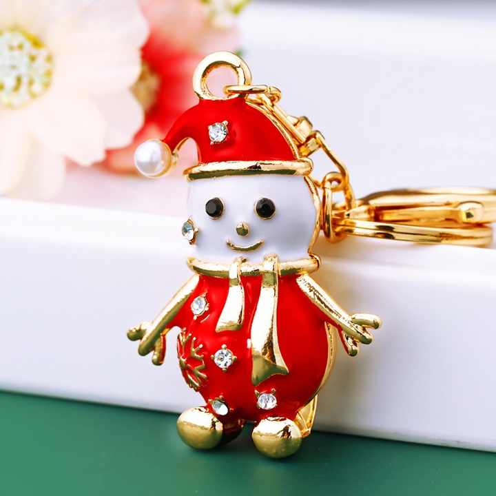 Diamond Christmas Keychain Bling Rhinestone Elk Deer Santa Claus ...