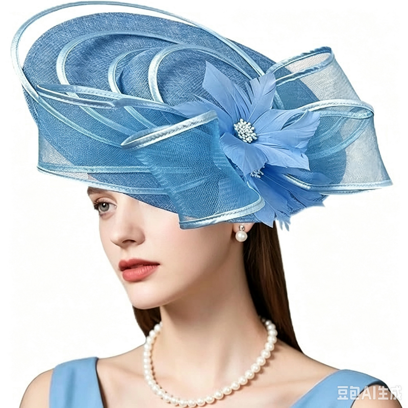 Women Sinamay Fascinator Hat With Flower Netting, Formal Church Wedding ...