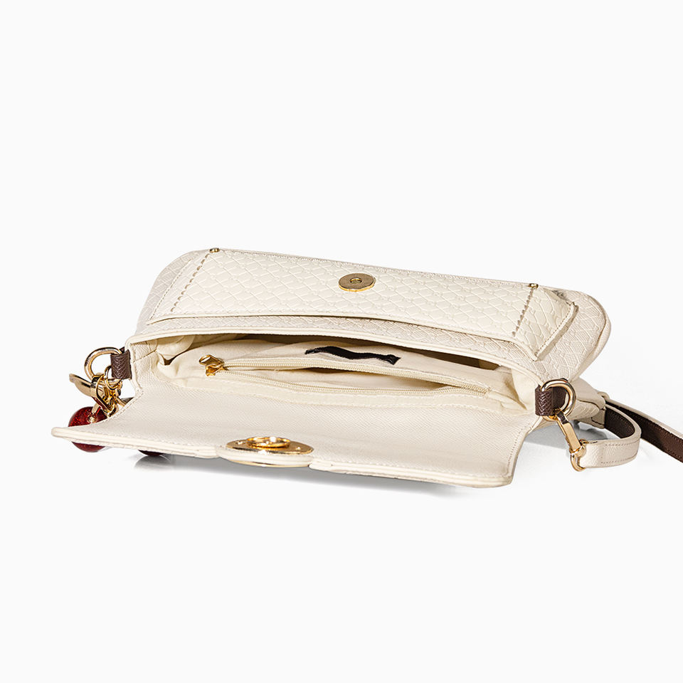 Women Embossed PU Rectangular Flap Shoulder Crossbody Bag Removable ...