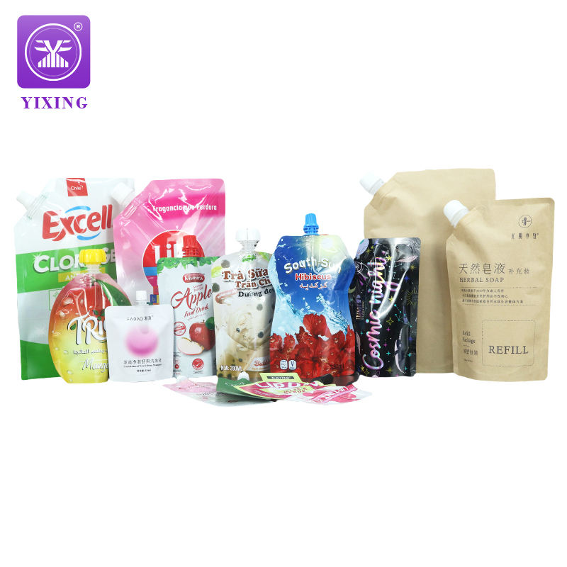 Custom Printing Biodegradable Plastic Juice Retort Stand up Spout Pouch ...