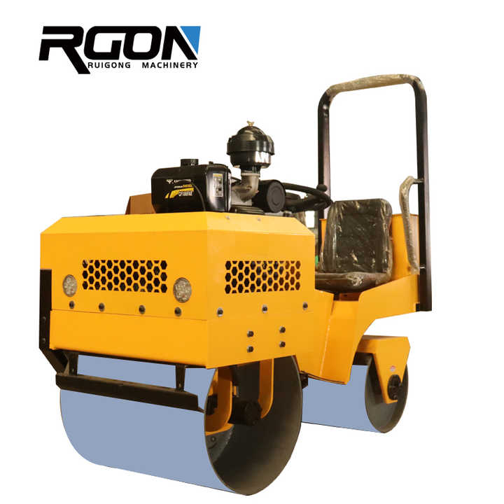 Mini Hydraulic Full Ride-On Asphalt Roller Double Drum Vibratory ...