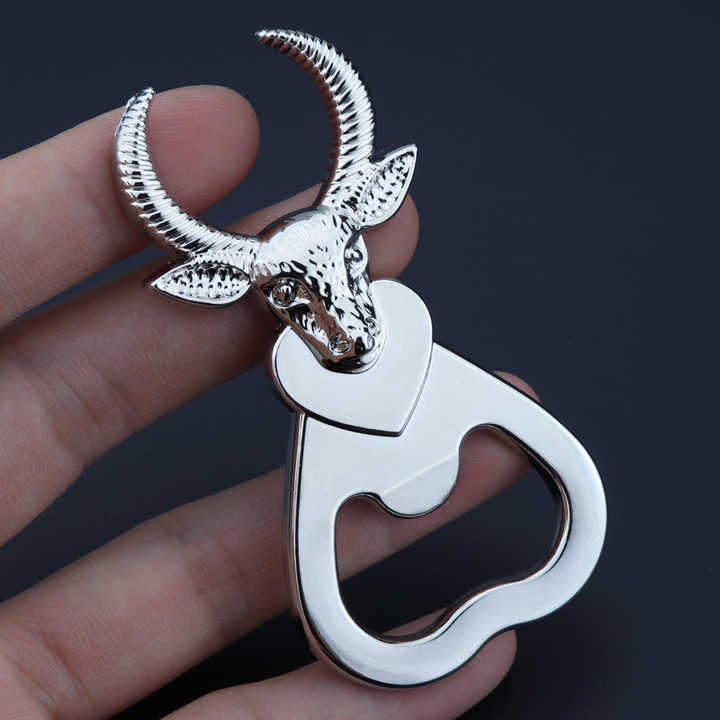 Creative Cast Iron Bottle Opener Deer Cow Metal Beer Wine Opener Wall ...