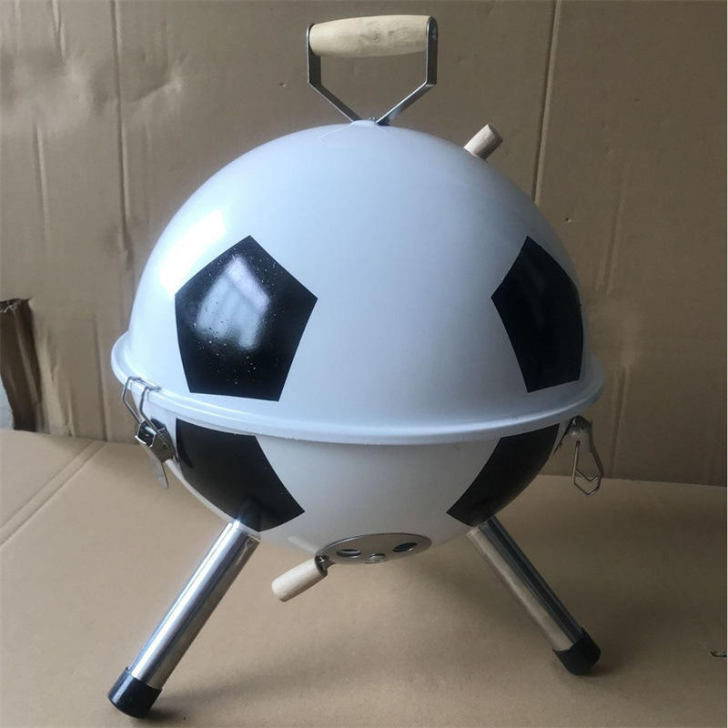 Custom Processing Football BBQ Grill Ball-Shaped Outdoor Portable Round ...