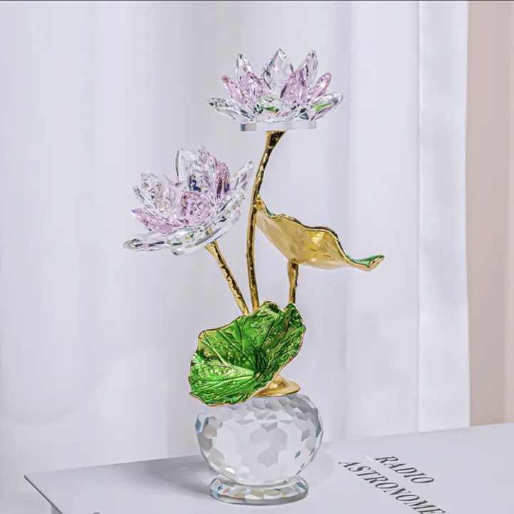 Customized Eco-friendly Crystal Lotus Flower Home&Jewelry Decoration ...