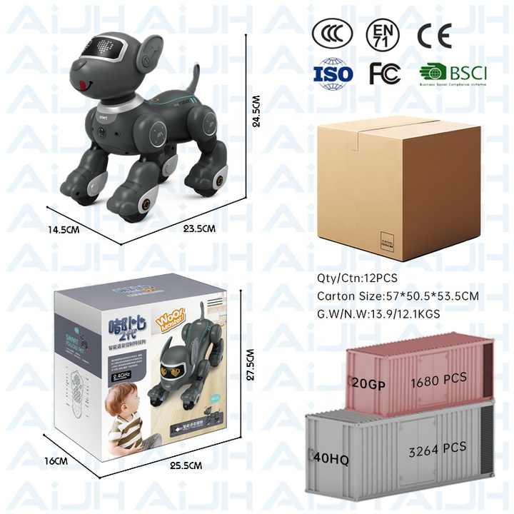 Smart Interactive RC Robot Dog with AI Programming & Dance Features