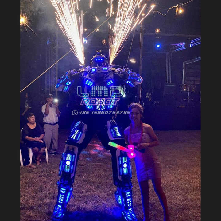 Free Shipping LMD LED Robot Costume for Parties - Unisex DJ Outfit ...