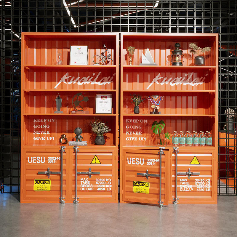 Netflix Product Display Cabinet Industrial Stainless Steel Modern ...