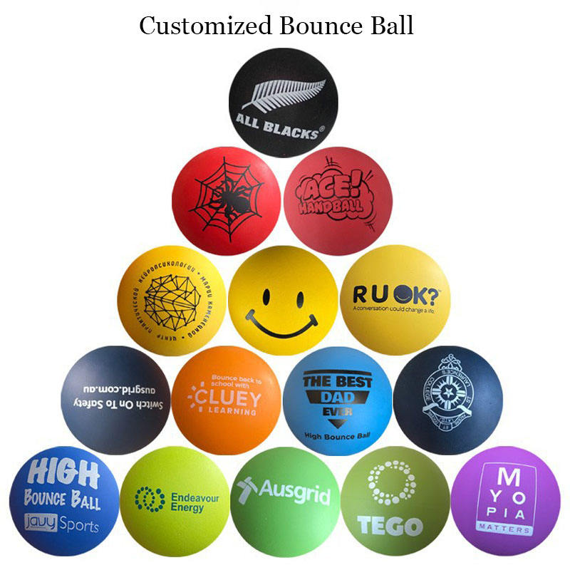 Promotional Two-Tone Hollow Rubber Bounce Ball - HW Toys