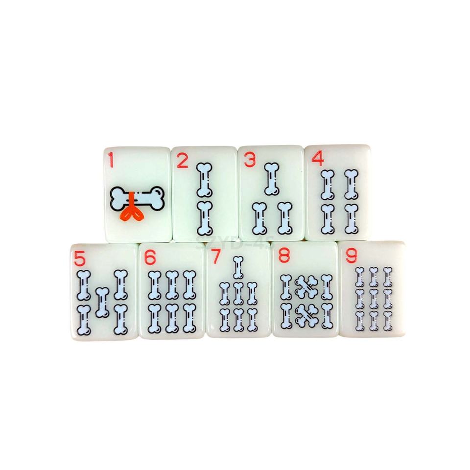 High-end UV Printed Mahjong Tiles Set Four-layered Acrylic Yellow ...