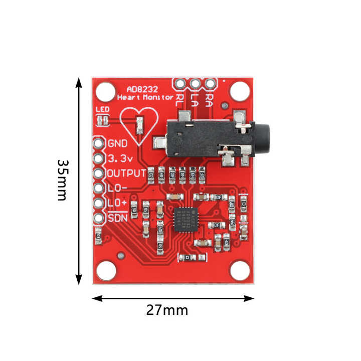 AD8232 Module ECG Measurement Pulse Heart Rate Monitor ECG Acquisition ...