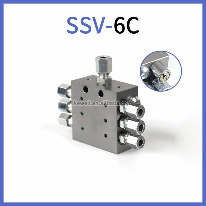 SSV2C Manifold Progressive Lubrication Lobe Metering Grease Dispenser ...