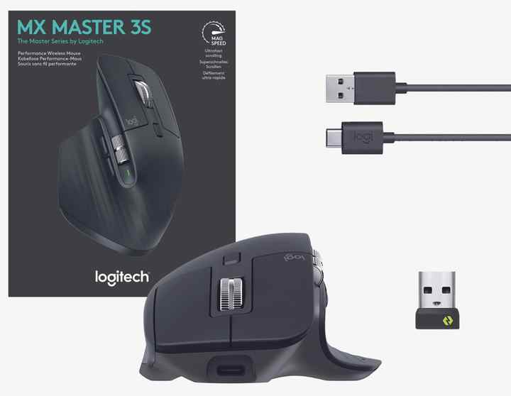 Logitech MX Master 3S Wireless Mouse - Advanced Performance