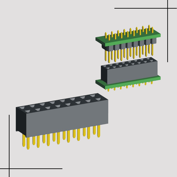 Smd/smt Connector 2mm Pitch Pin Connector Male Female Pin Header 6 To ...