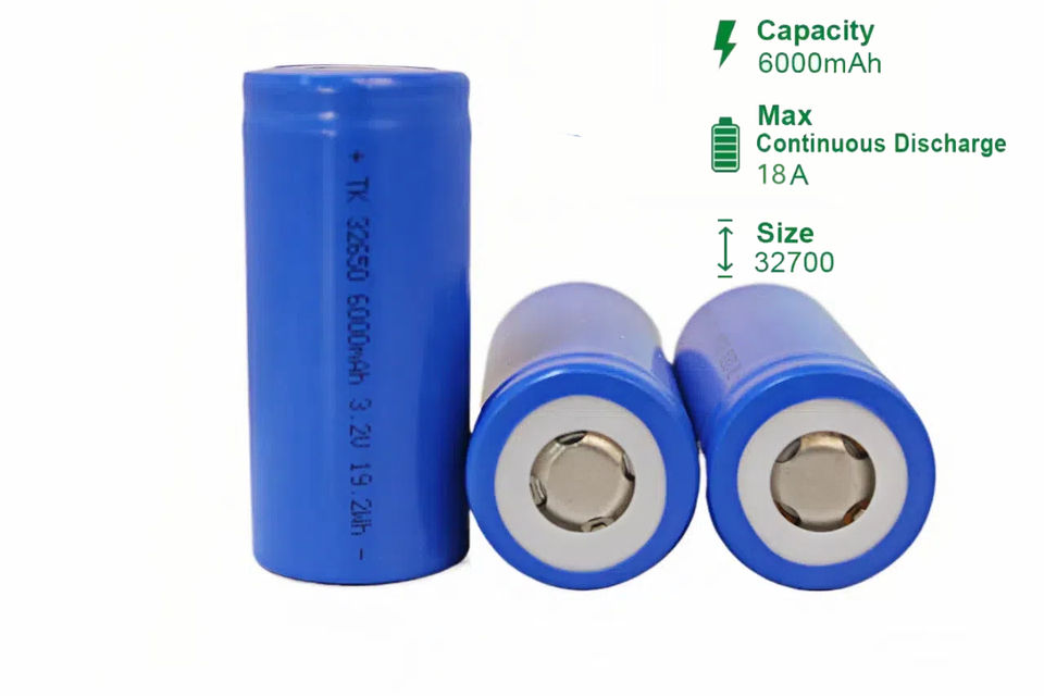Tongke 32700 60EB 6000mAh LiFePO4 Cylindrical Battery Cell Made in ...