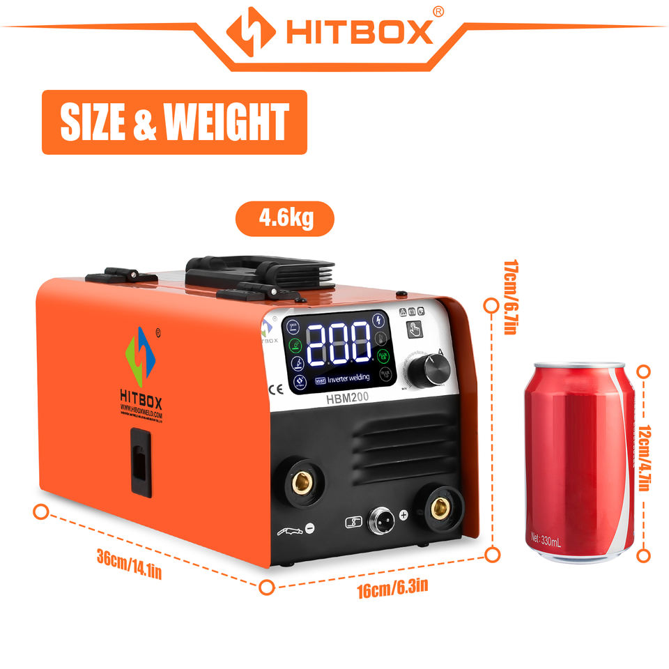 HITBOX HBM200 MIG TIG Lift TIG 3 in 1 IGBT Portable Welding Machine ...