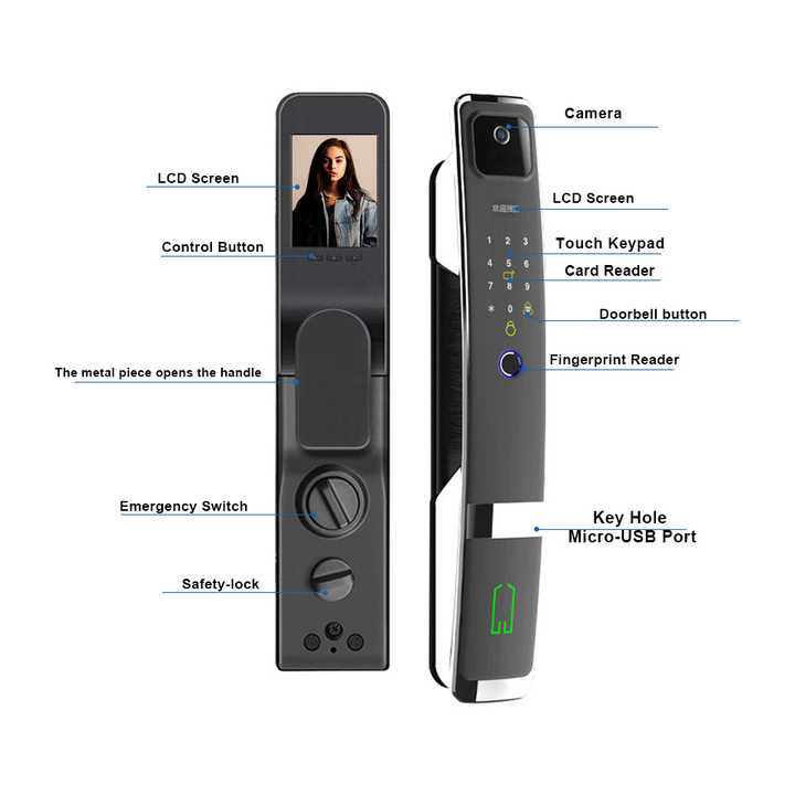 Tuya Smart Door Lock with Camera - Secure & Convenient
