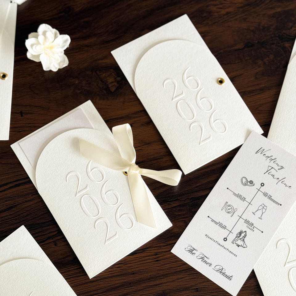Minimalist Wedding Invitation Set with Envelopes Blank or Customizable ...