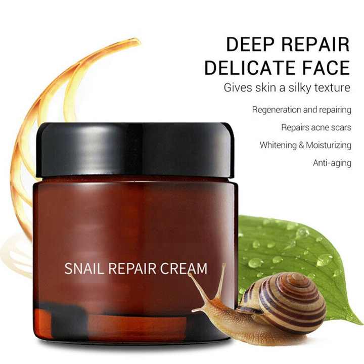 Organic Night Cream with Snail Extract - Moisturizing & Brightening