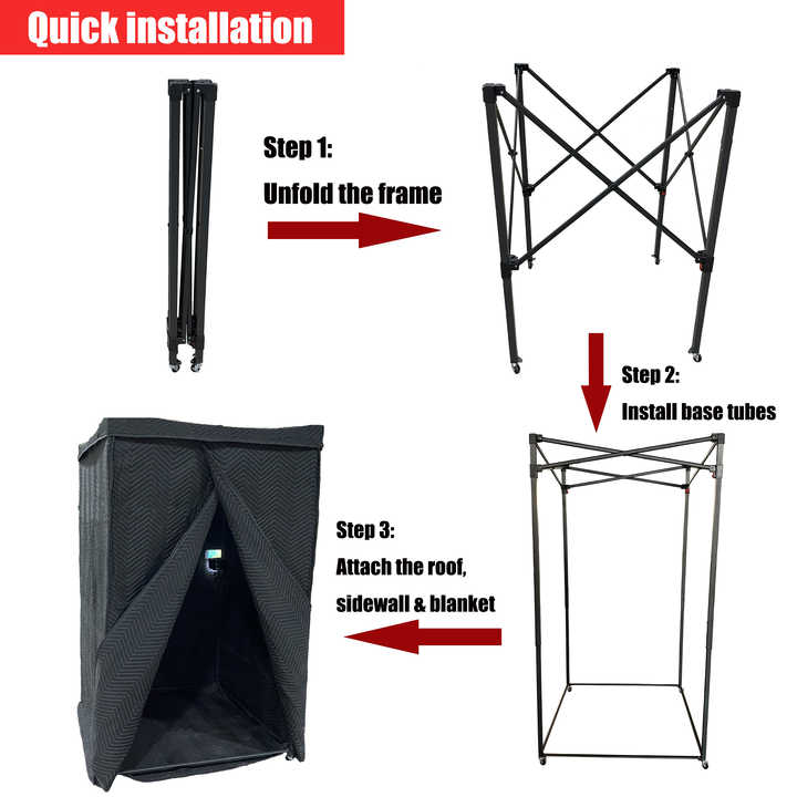 New Design Portable Vocal Booth Pop up Home Soundproof Recording Studio ...