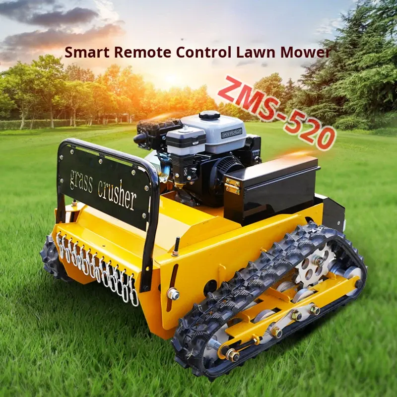 Smart Remote Control ZMS-520 Lawn Mower 225cc Engine 20-200mm Cutting ...