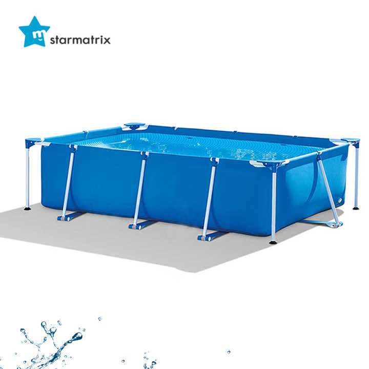 STARMATRIX P12200081 Square above Ground Swimming Pool Kit Hard Plastic ...