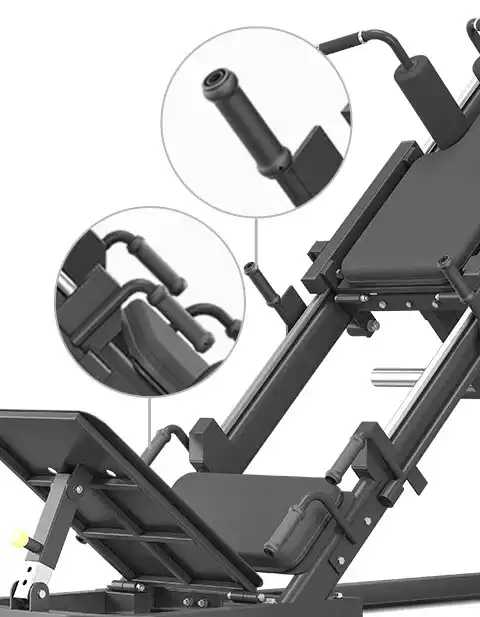 Fitness Lateral Leg Press Hack Squat Power Rack - 45° Machine