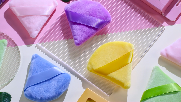 Cheap Price Tone Tinted Powder Puffs Triangle Cosmetic Velvet Setting ...